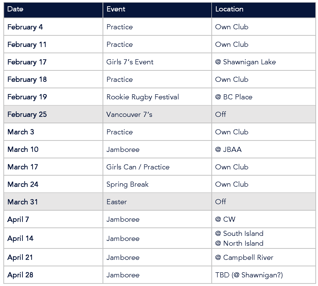 The 2024 Spring Minis Season and Schedules are HERE! – BC Rugby